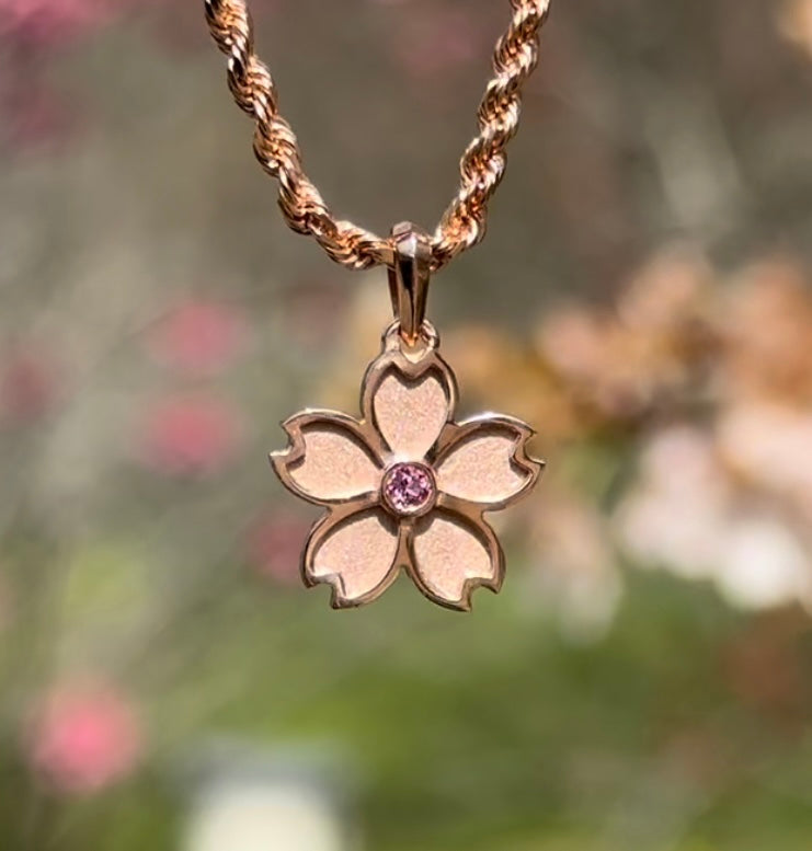 Micro Cherry Blossom Pendant – The Crown Collection